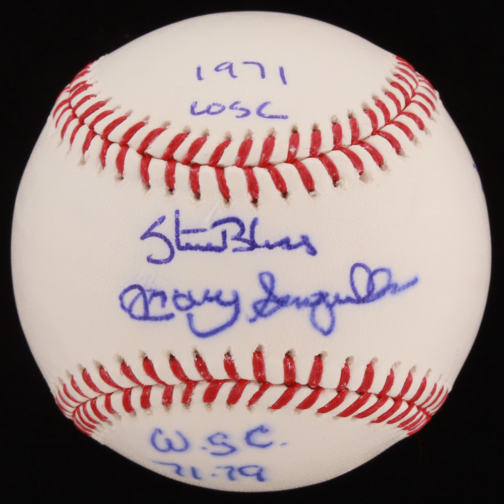 Steve Blass, Ed Ott & Manny Sanguillen Signed OML Baseball Inscribed ...