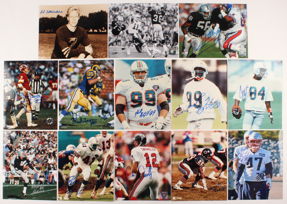 Lot of (13) Football Stars Signed 8x10 Photos with Ray Guy, Mark Mosley ...