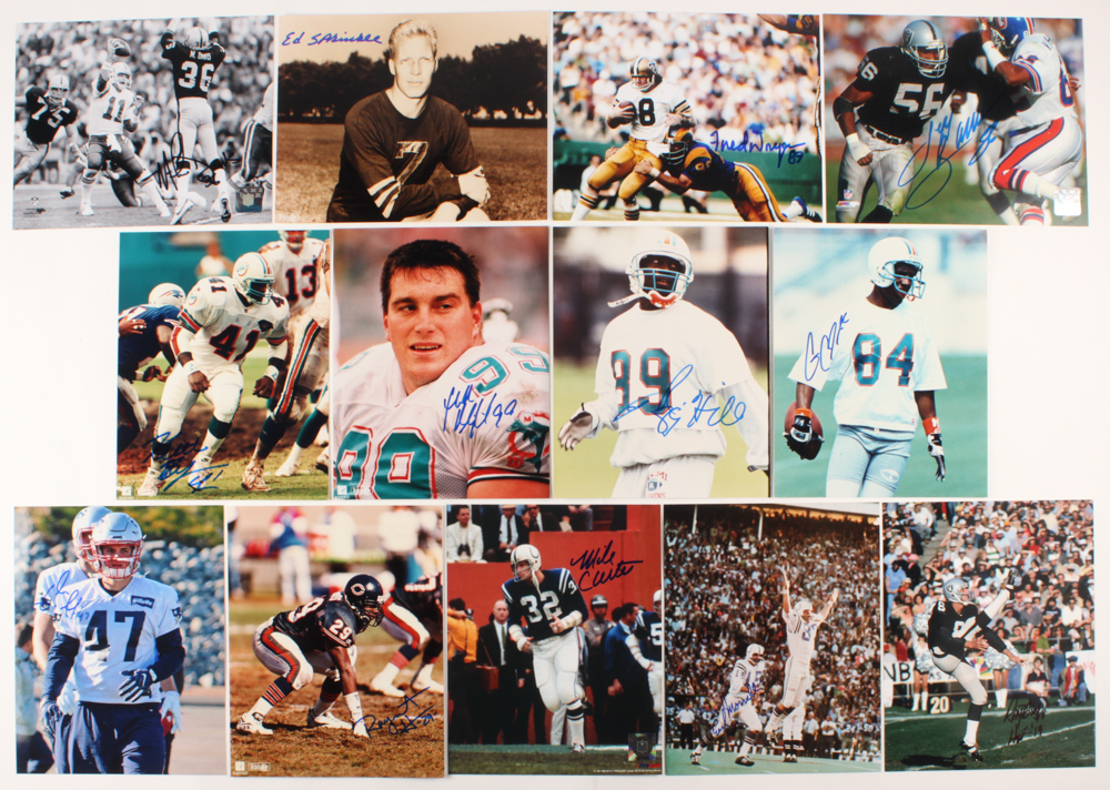 Lot of (13) Football Stars Signed 8x10 Photos with Ray Guy, Earl ...