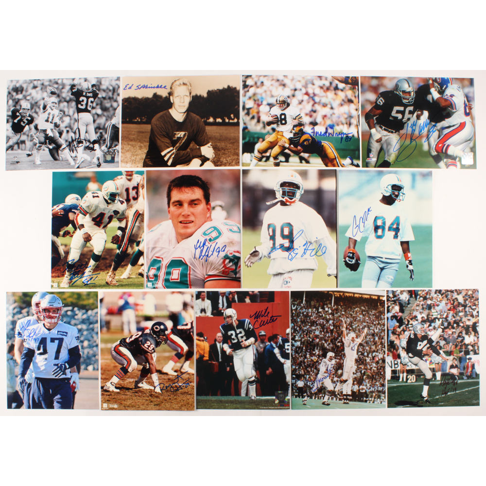 Lot of (13) Football Stars Signed 8x10 Photos with Ray Guy, Earl ...