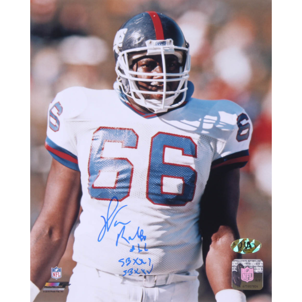William Roberts Signed New York Giants 8x10 Photo Inscribed "SB XXI ...