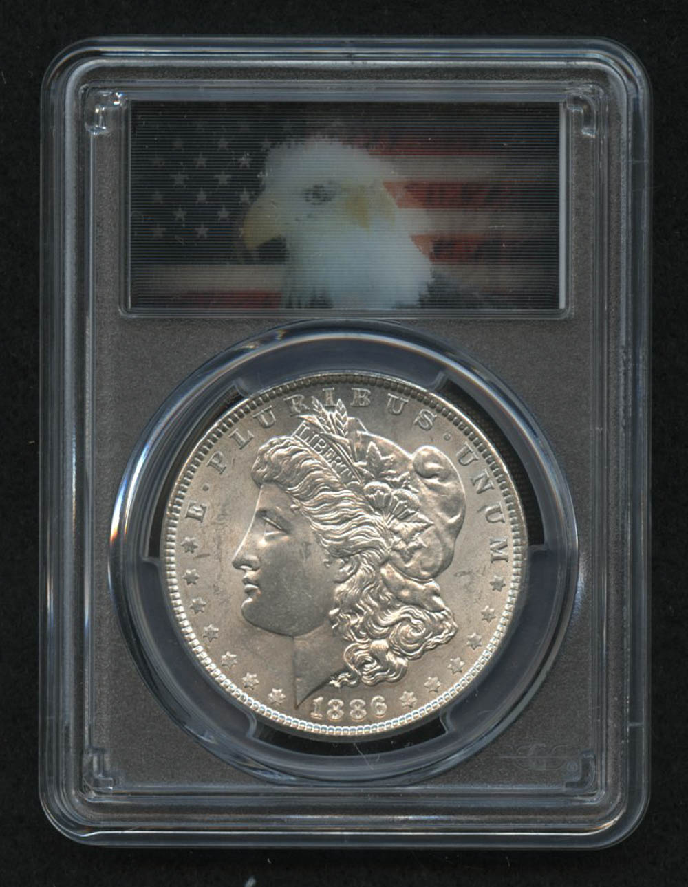 1886 Morgan Silver Dollar (PCGS MS64) (Lenticular "Hologram" "Action Vu ...