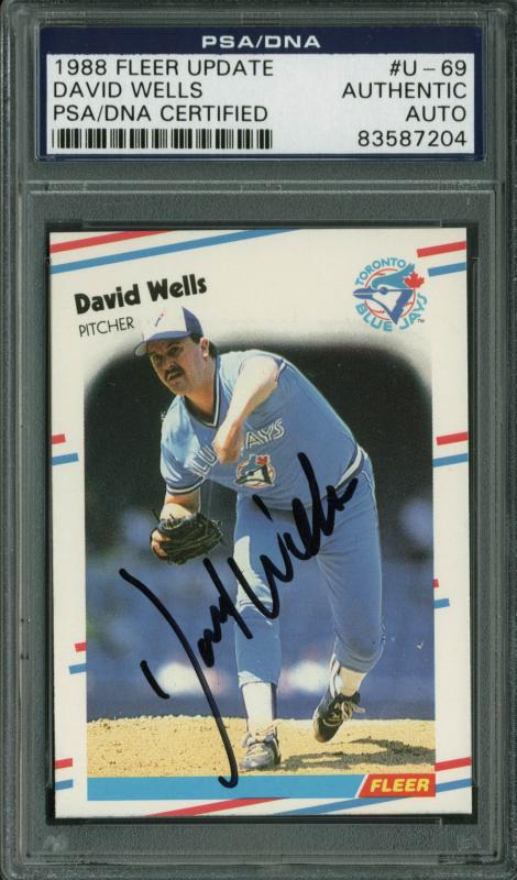 David Wells Signed 1988 Fleer Update #69 RC (PSA) | Pristine Auction