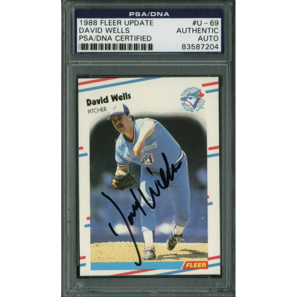 David Wells Signed 1988 Fleer Update #69 RC (PSA) | Pristine Auction