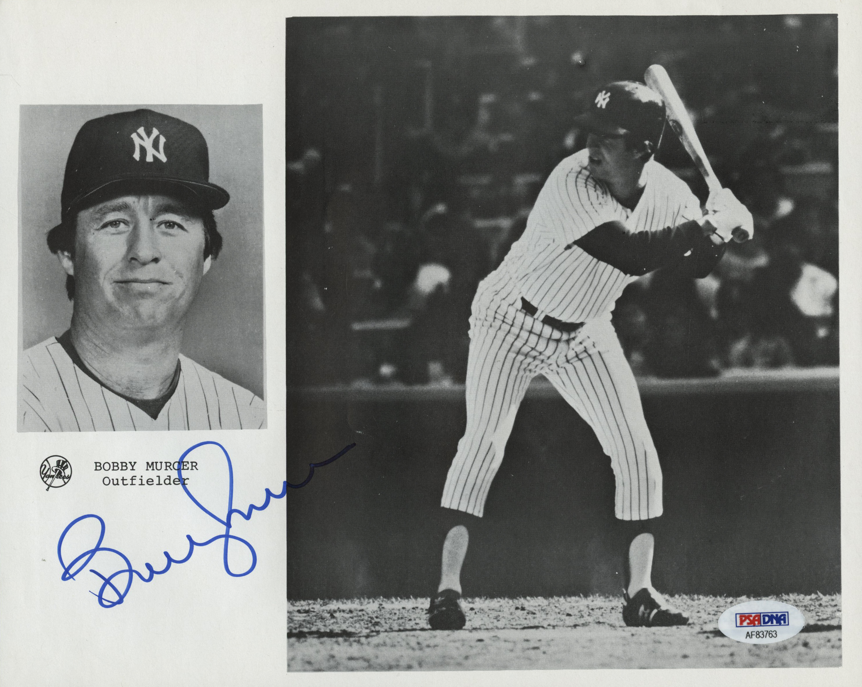 Bobby Murcer Signed New York Yankees 8x10 Photo (PSA COA) | Pristine ...
