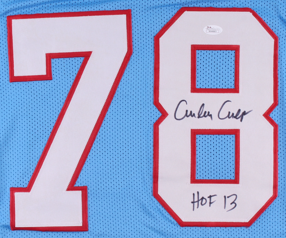 Curley Culp Signed Career Highlight Stat Jersey Inscribed "HOF 13" (JSA ...