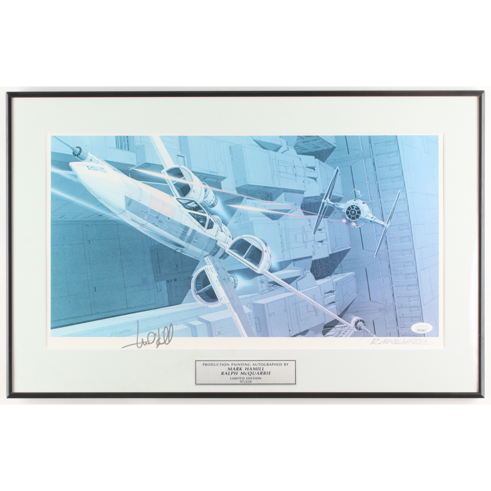 Mark Hamill & Ralph McQuarrie Signed LE "Star Wars" 14.25x22.25 Custom ...