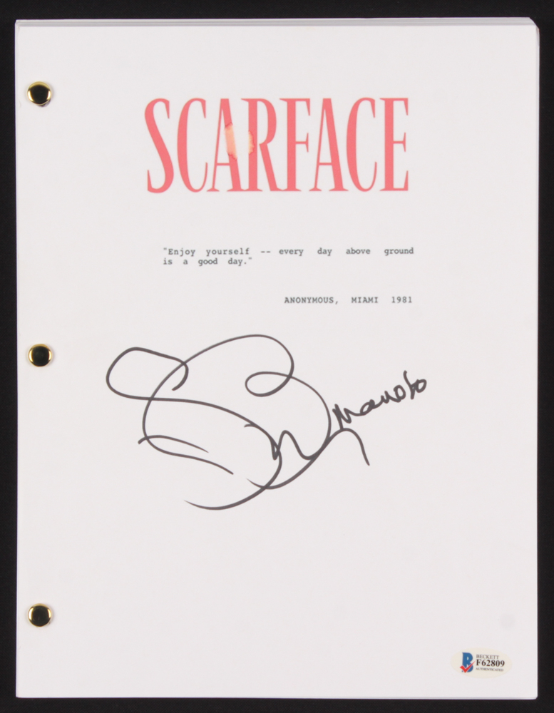 Steven Bauer Signed "Scarface" Movie Script Inscribed "Manolo" (Beckett ...