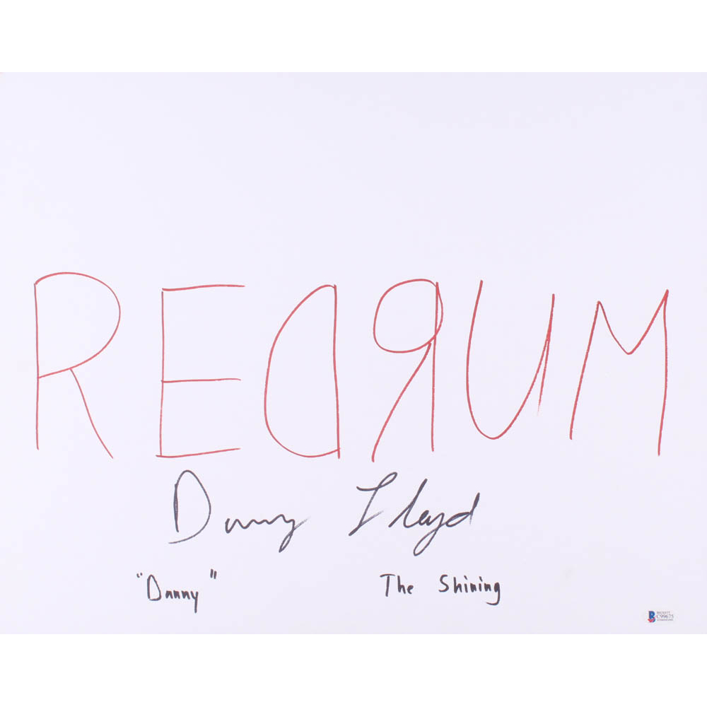 Danny Lloyd Signed "Redrum" 16x20 Canvas Inscribed "Danny" & "The ...