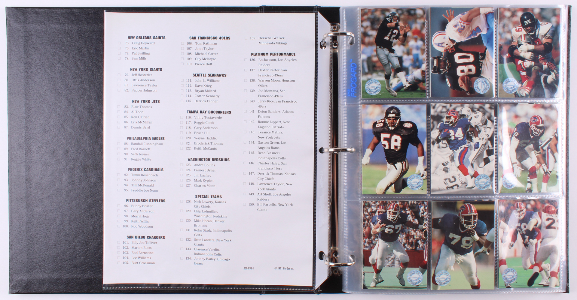 1991 Pro Set Platinum Near Complete Set of (306/317) Football Cards ...