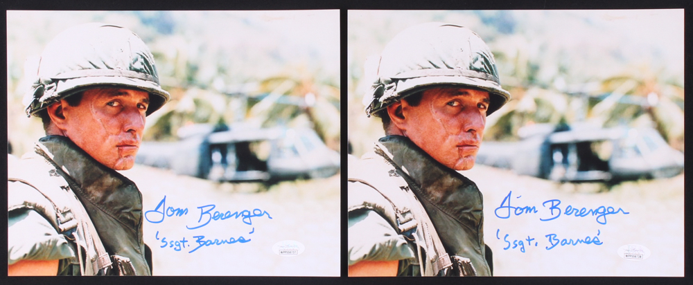 Lot of (2) Tom Berenger Signed "Platoon" 8x10 Photos Inscribed "'Ssgt ...