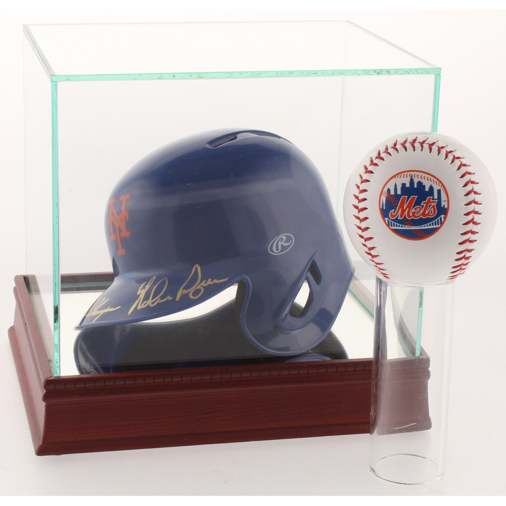 Nolan Ryan Signed New York Mets Batting Mini Helmet with Display Case ...