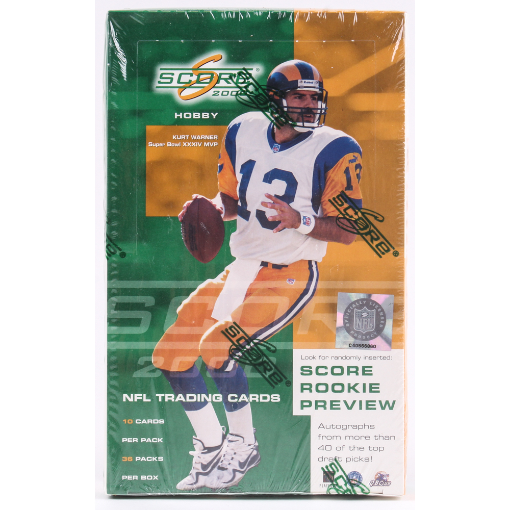 2000 Score Football Cards Unopened Hobby Box with (36) Packs | Pristine ...