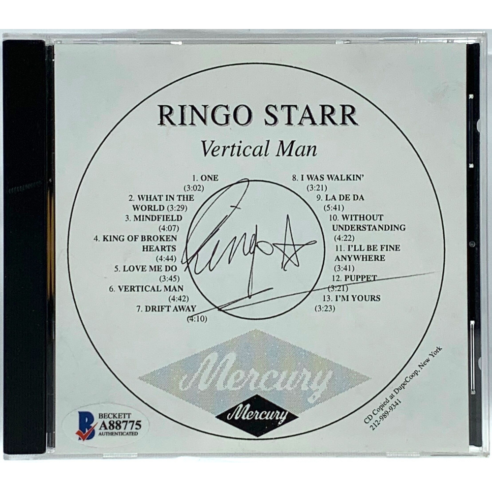 Ringo Starr Signed "Vertical Man" CD Reproduction Booklet (Beckett LOA ...