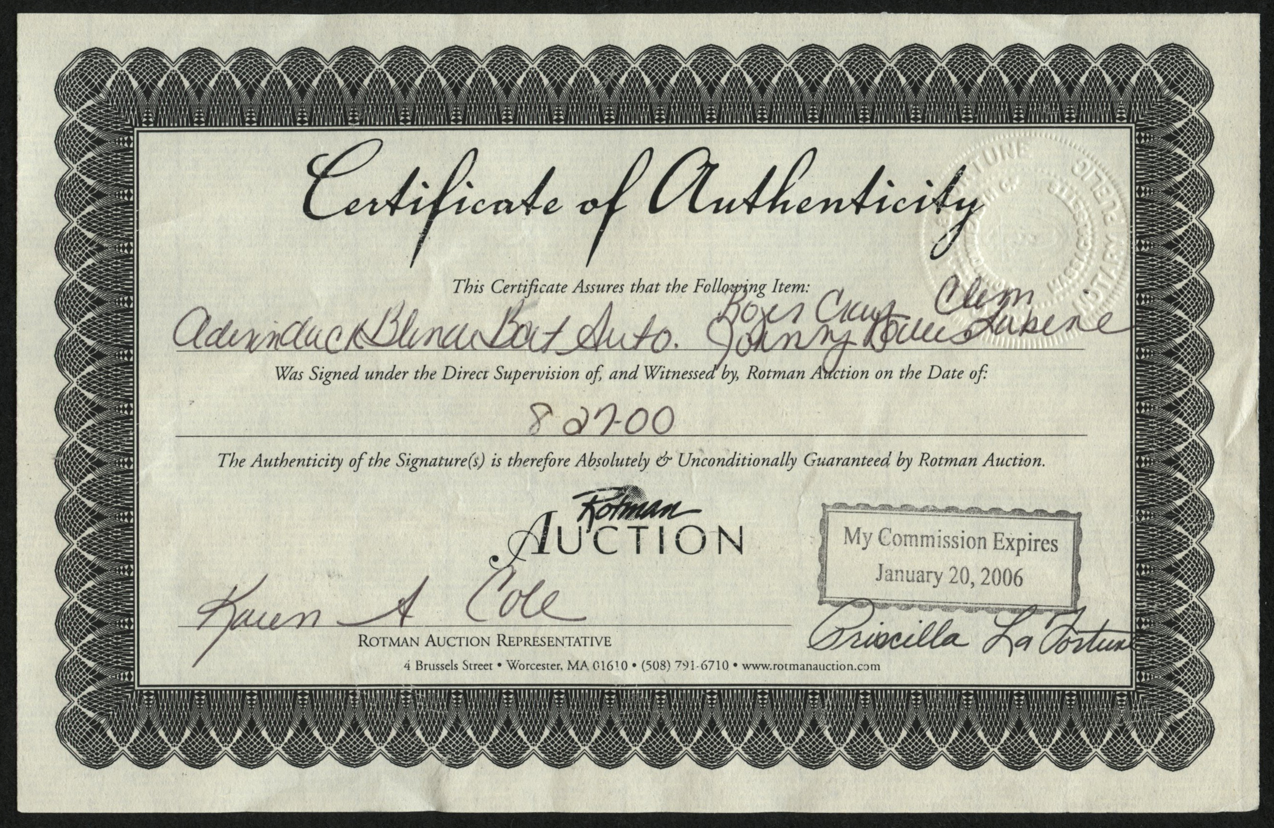 Roger Craig, Clem Labine & Johnny Podres Signed Rawlings Adirondack Big ...