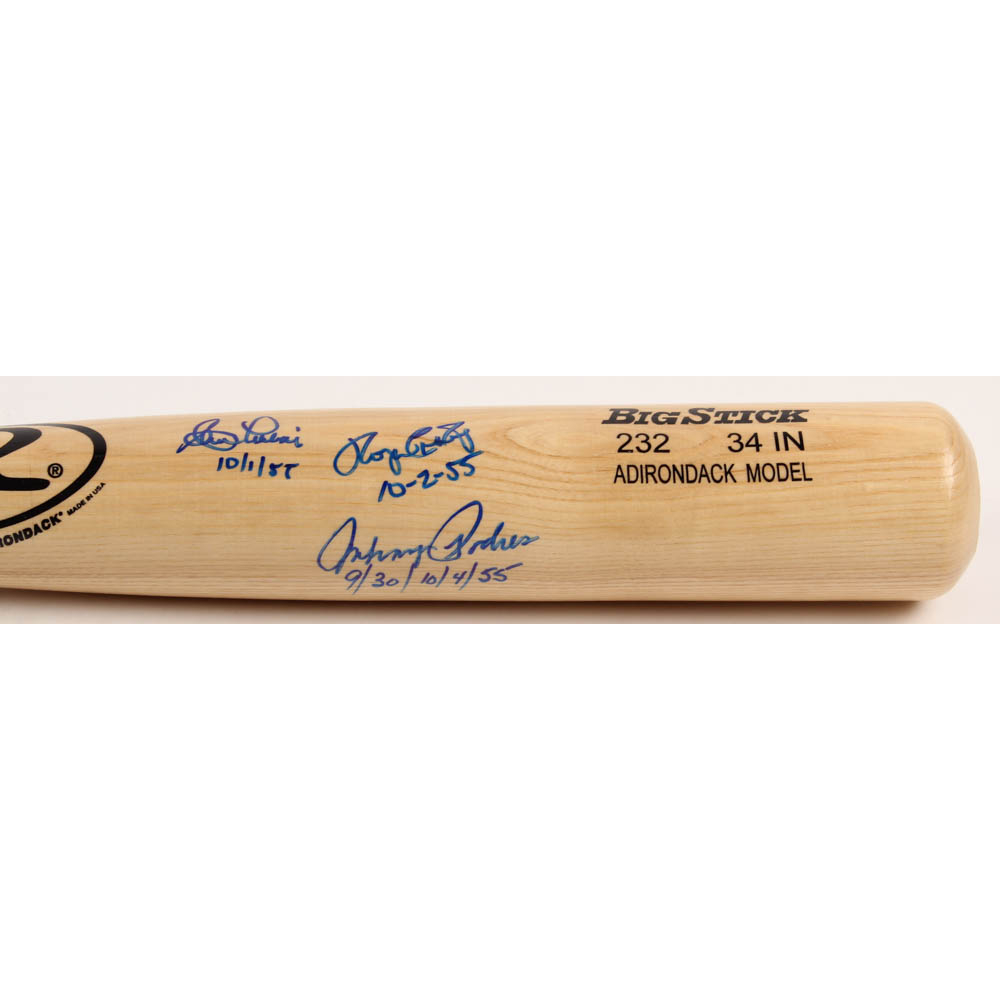 Roger Craig, Clem Labine & Johnny Podres Signed Rawlings Adirondack Big ...
