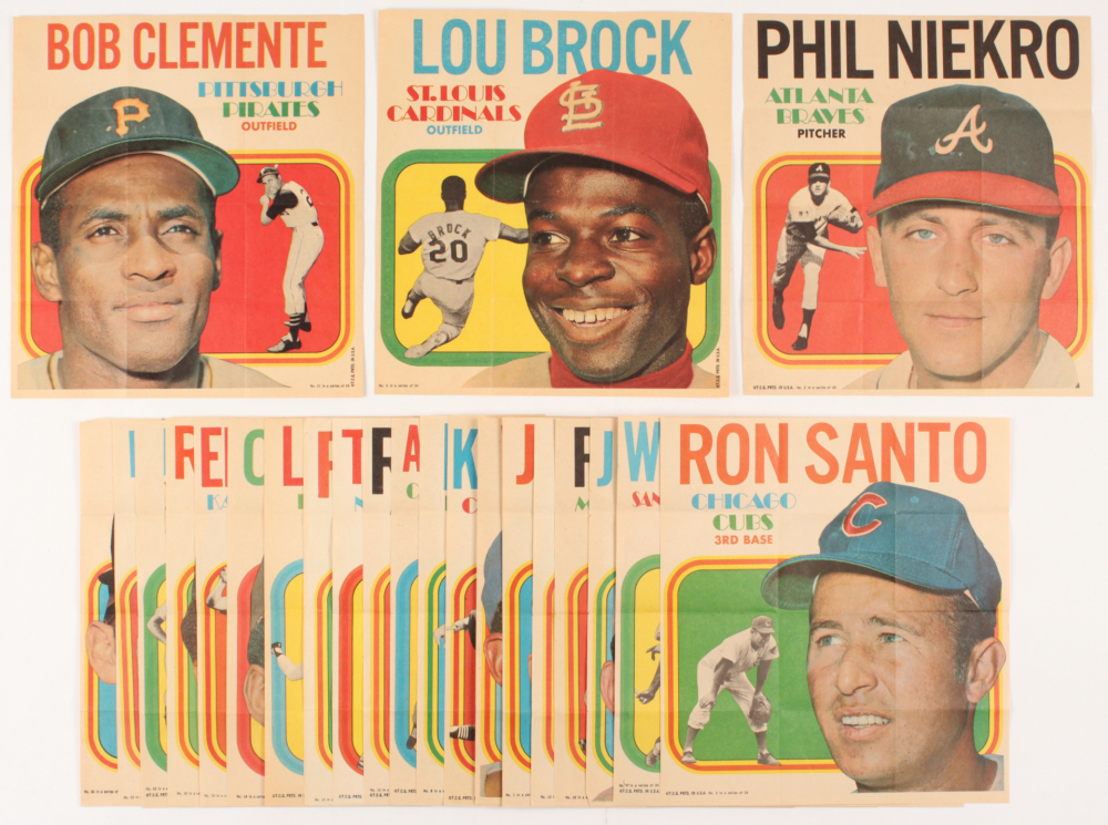 1970 Topps Poster Inserts Complete Set of (24) Posters with #21 Roberto ...