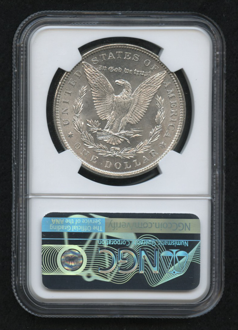 1886 Morgan Silver Dollar - Stage Coach Label (NGC Brilliant Uncirculated) | Pristine Auction