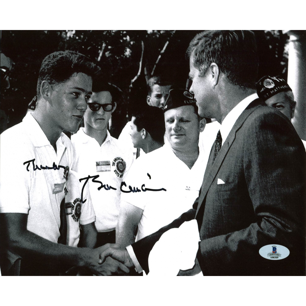 Bill Clinton Signed 8x10 Photo Inscribed "Thanks" (Beckett) | Pristine ...