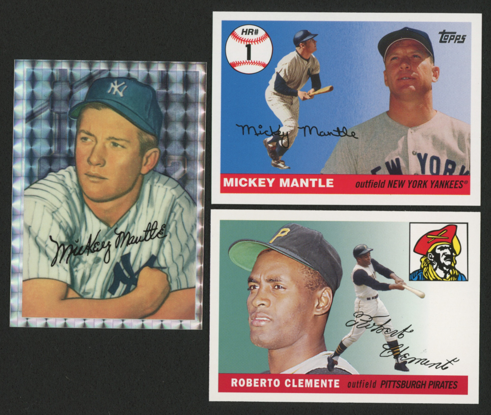 Lot of (3) Assorted Reprint Baseball Cards with 2006 Topps Chrome ...