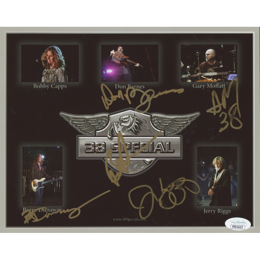 38 Special 8x10 Photo Band-Signed by (5) with Bobby Capps, Don Barnes ...