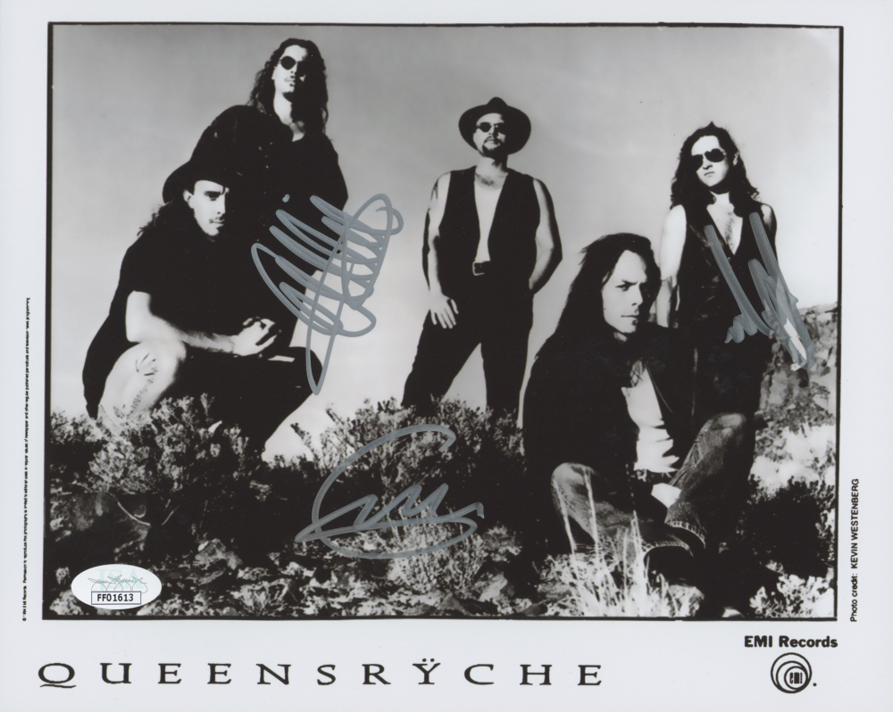 Geoff Tate, Eddie Jackson & Michael Wilton Signed 8x10 Photo (JSA COA ...