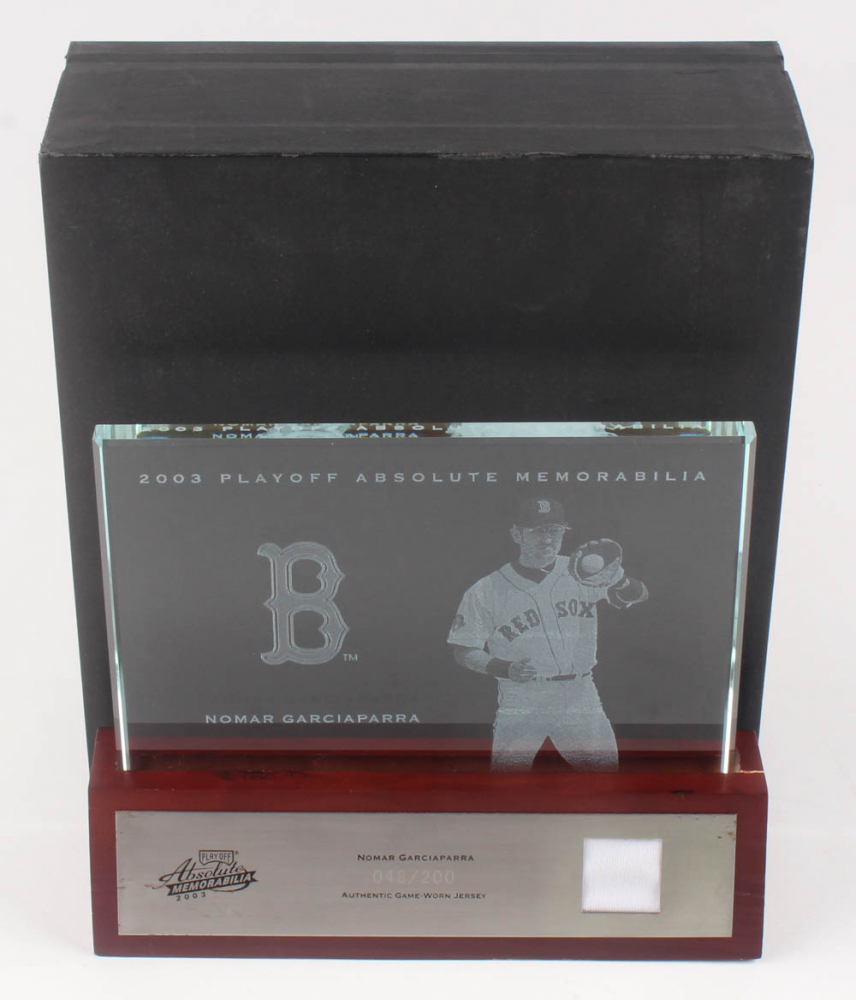 Nomar Garciaparra Boston Red Sox 2003 Playoff Absolute Memorabilia Game-Used Jersey Swatch ...