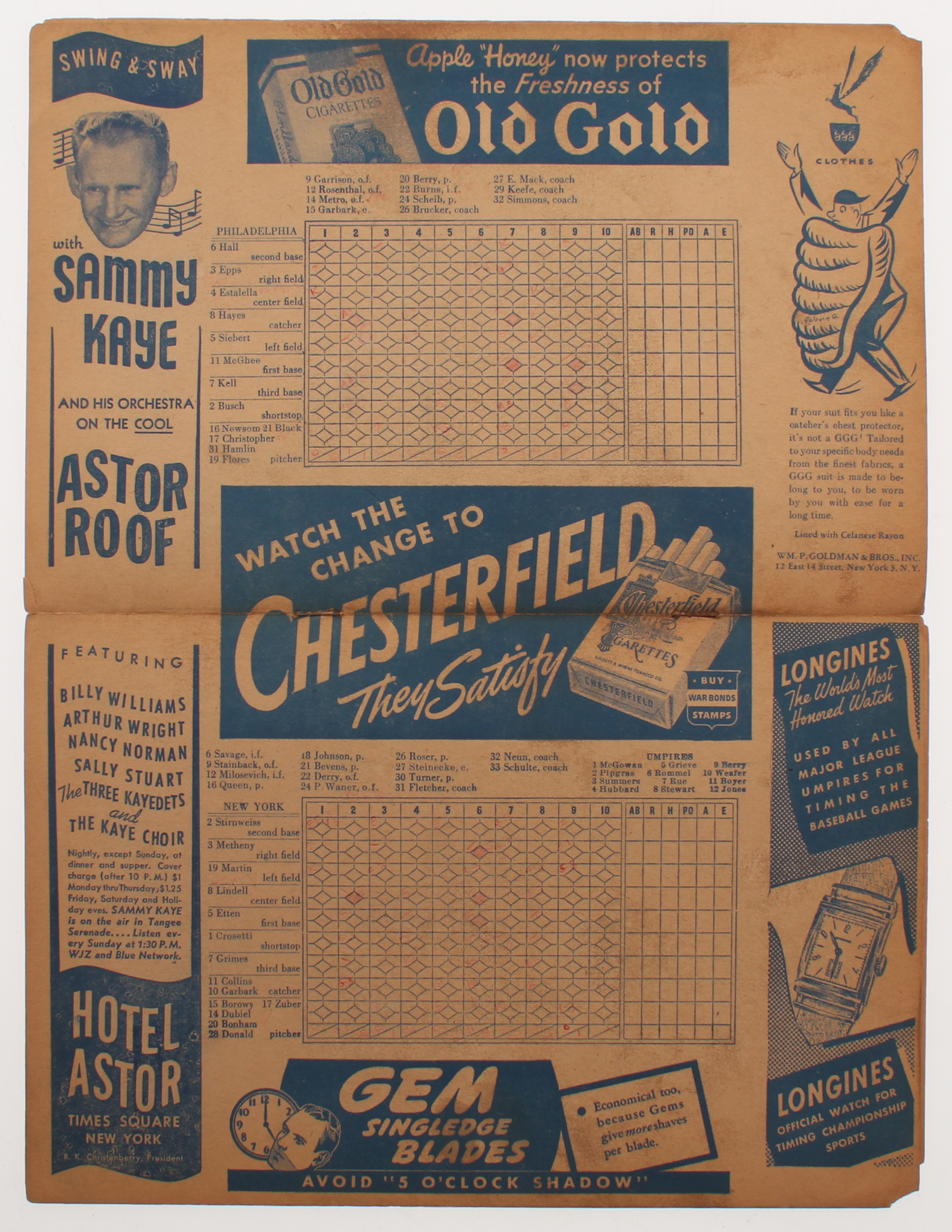 Vintage New York Yankees 1944 Program & Scorecard | Pristine Auction