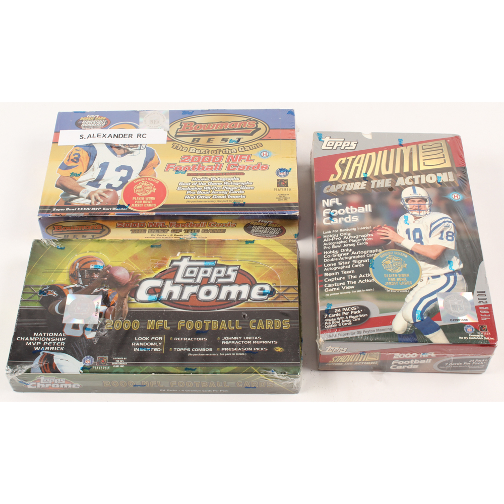 Lot of (3) Football Unopened Boxes with 2000 Topps Stadium Club NFL Box ...