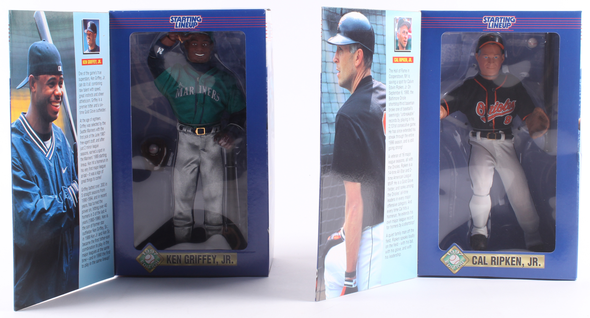 Lot of (2) 1997 Edition Starting Lineup Figurines with Ken Griffey Jr ...