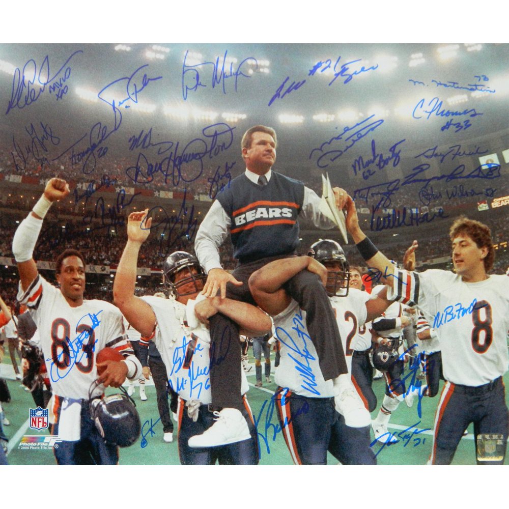 1985 Bears Super Bowl XX 16x20 Photo Team-Signed by (31) with Mike ...