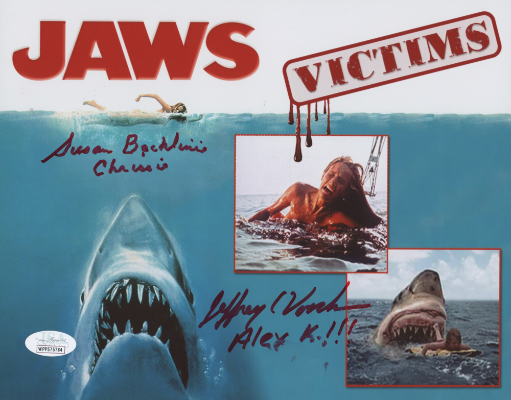 Susan Backlinie & Jeffrey Voorhees Signed "Jaws" 8x10 Photo Inscribed ...
