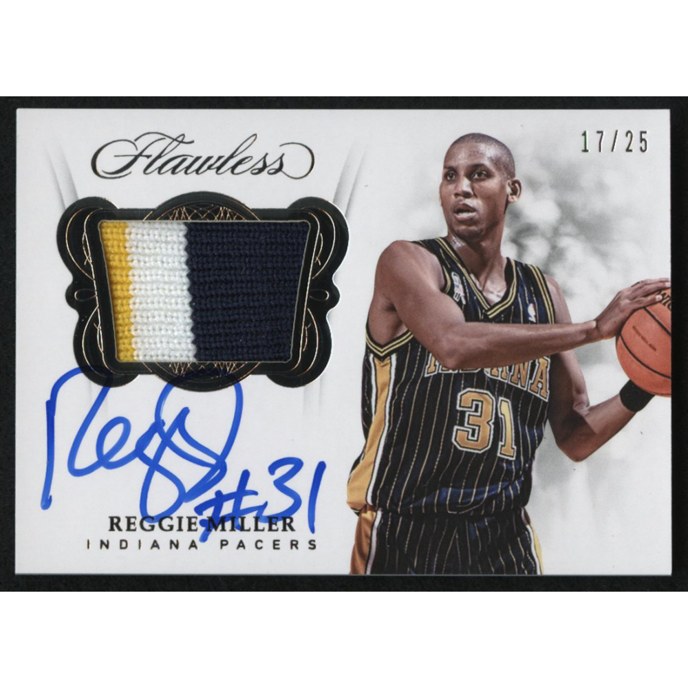 Reggie Miller 2017-18 Panini Flawless Horizontal Patch Autographs #SMRM ...