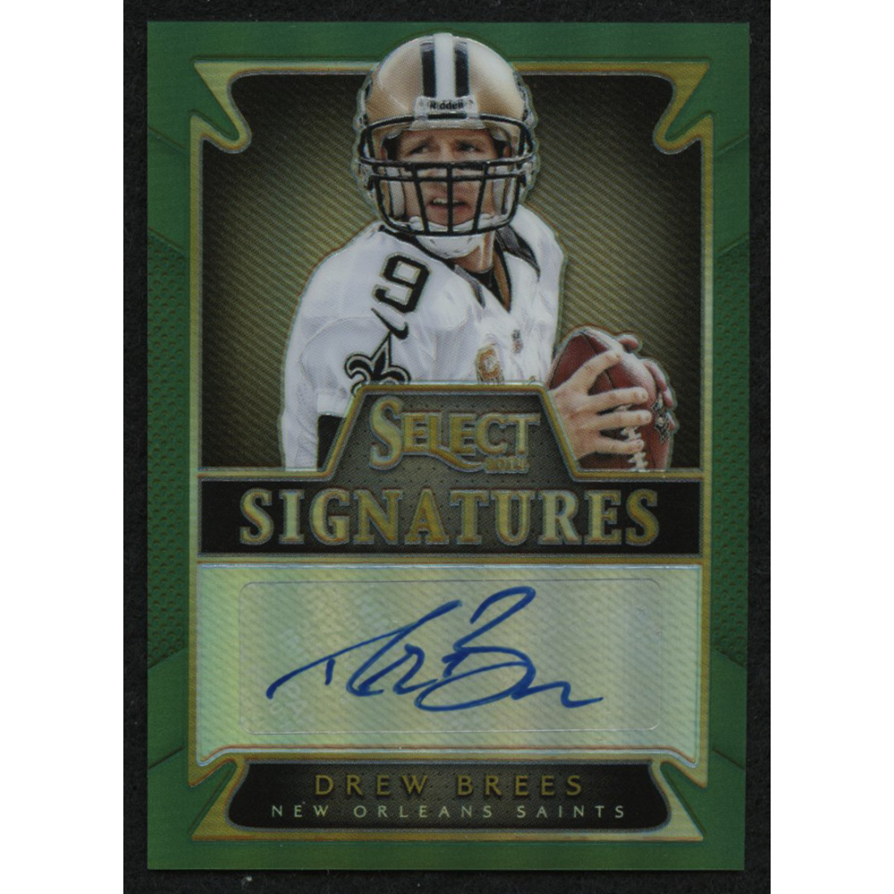 2014 Select Signatures Prizm Green #27 Drew Brees #2/5 | Pristine Auction