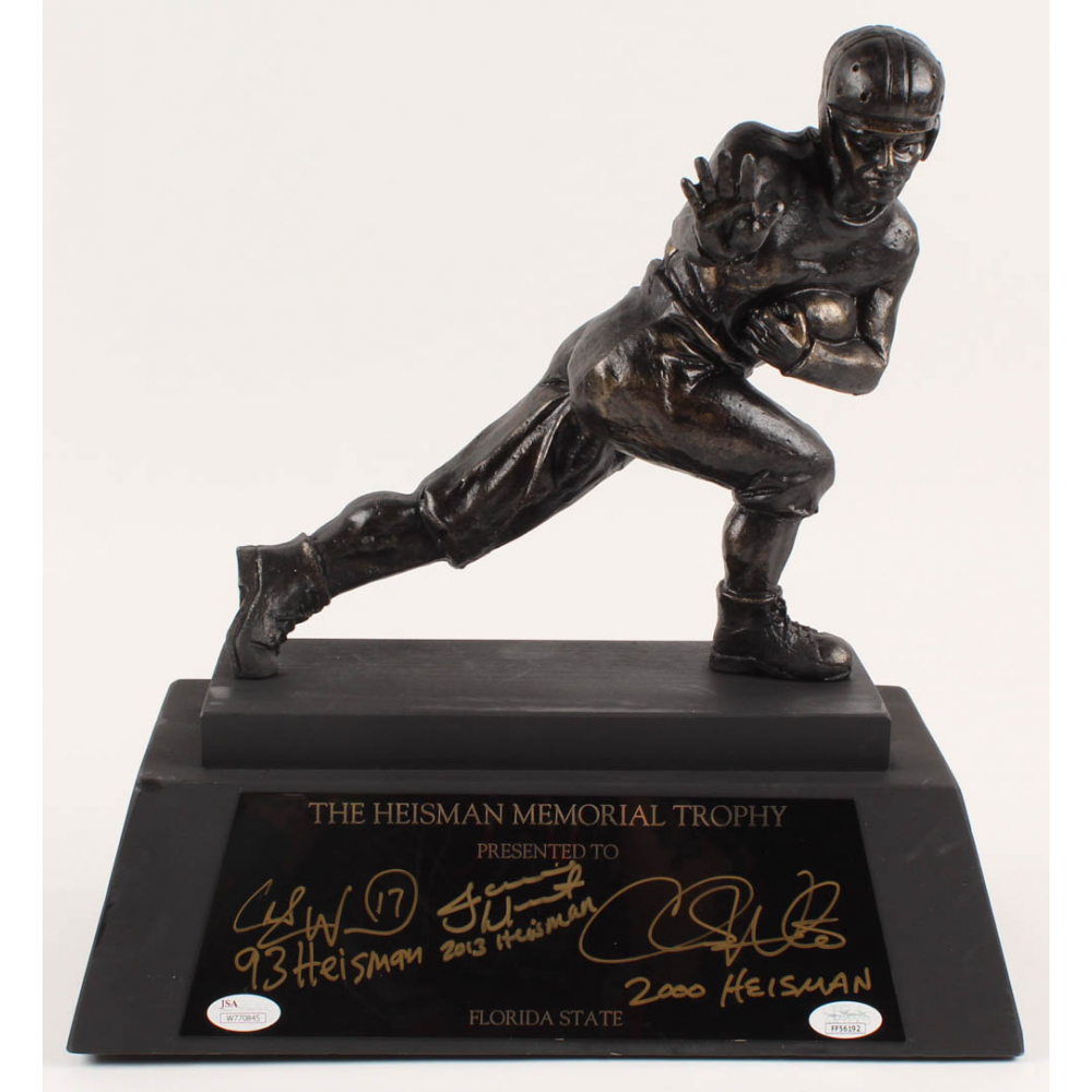 Charlie Ward, Chris Weinke & Jameis Winston Signed 14" Heisman Trophy ...