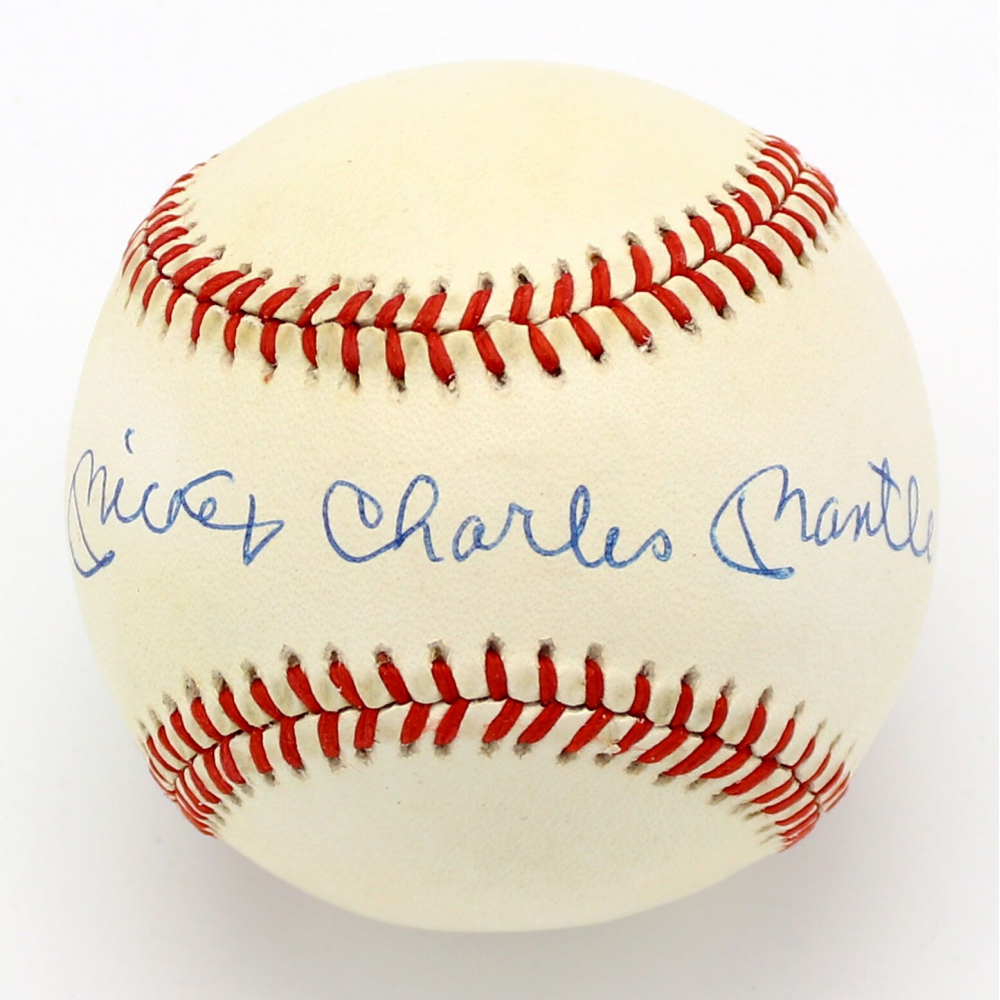 Mickey Charles Mantle Signed OAL Baseball (PSA LOA) | Pristine Auction