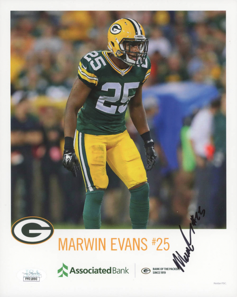 Marwin Evans Signed Green Bay Packers 8x10 Photo (JSA COA) | Pristine ...