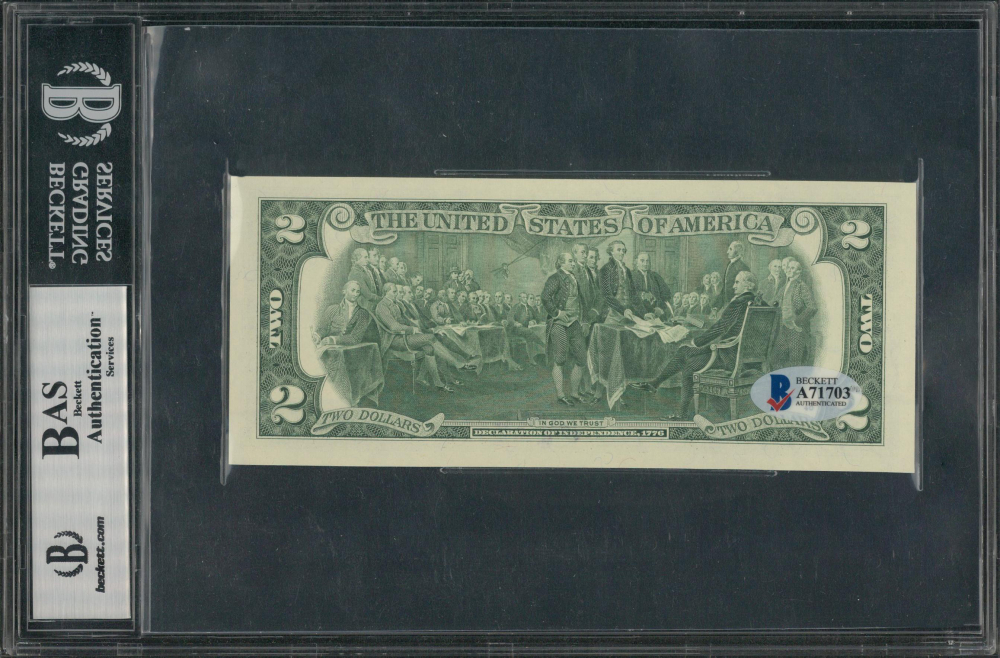 Donald Trump Signed $2 Dollar Novelty Currency (BGS Encapsulated ...