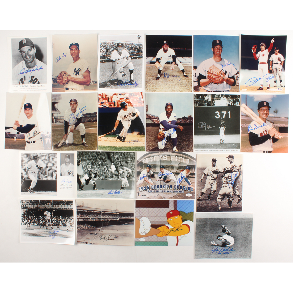 Lot of (20) Signed Baseball 8x10 Photos with Pete Rose, Bob Gibson, Al ...
