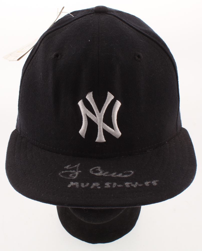 Yogi Berra Signed New York Yankees Fitted Hat Inscribed "MVP 51-54-55 ...