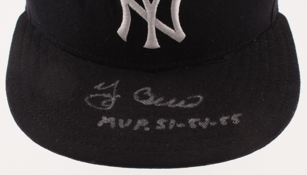 Yogi Berra Signed New York Yankees Fitted Hat Inscribed "MVP 51-54-55 ...