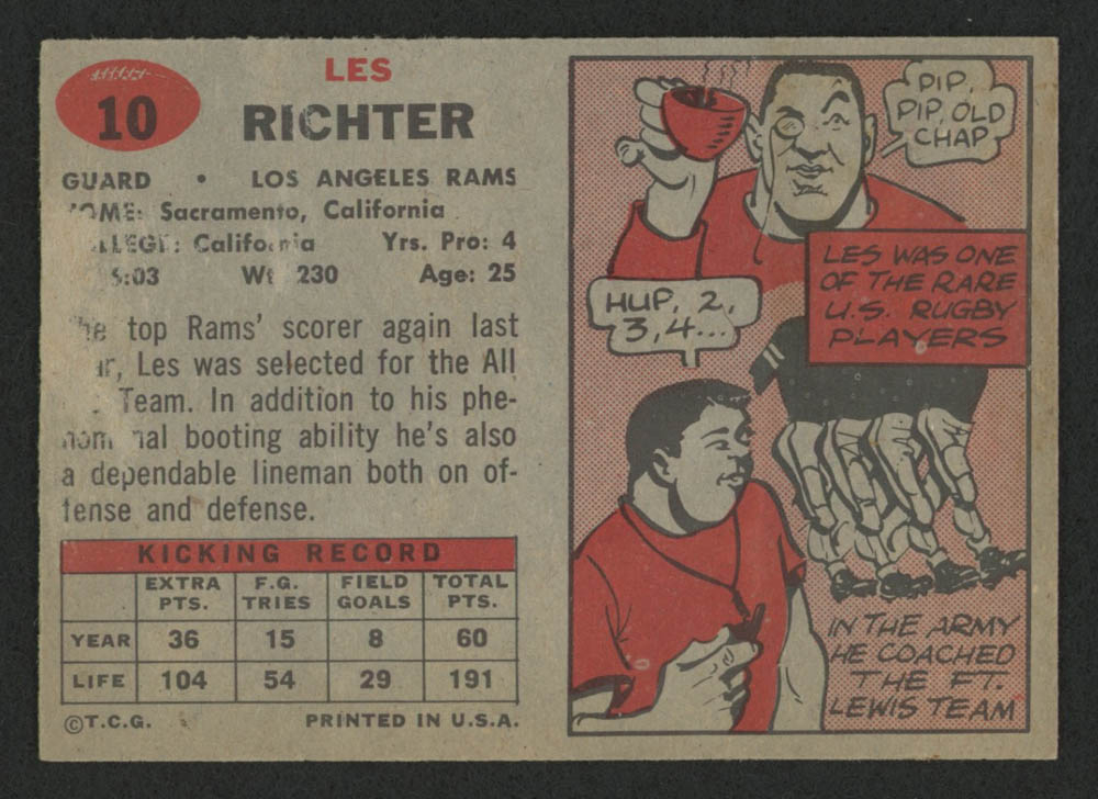 1957 Topps #10 Les Richter | Pristine Auction