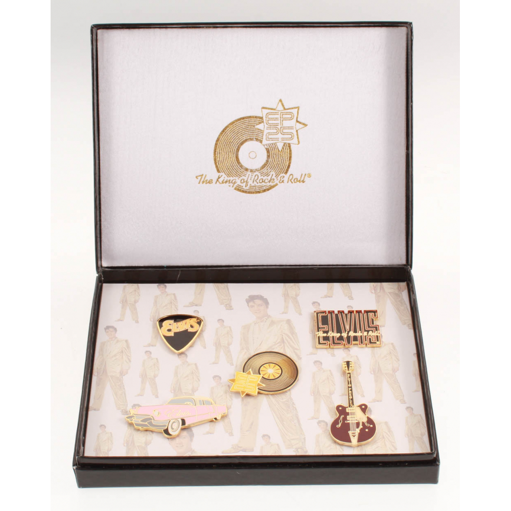 Set of (5) Vintage Elvis Presley Pins | Pristine Auction