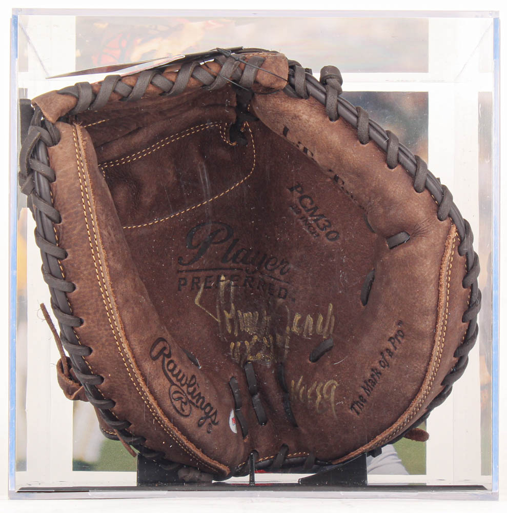 Johnny Bench Signed Rawlings Catcher's Glove with Display Case ...