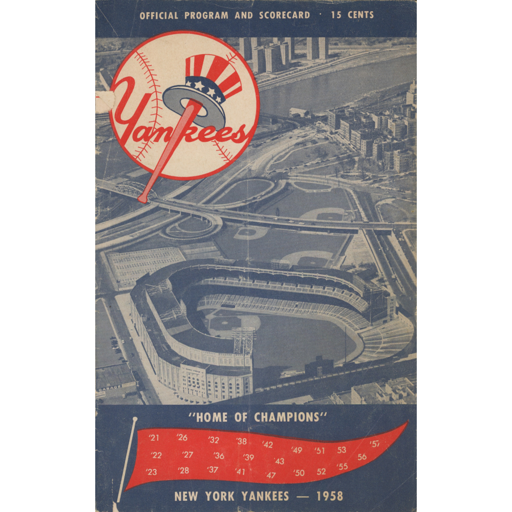 1958 New York Yankees Official Program & Scorecard | Pristine Auction