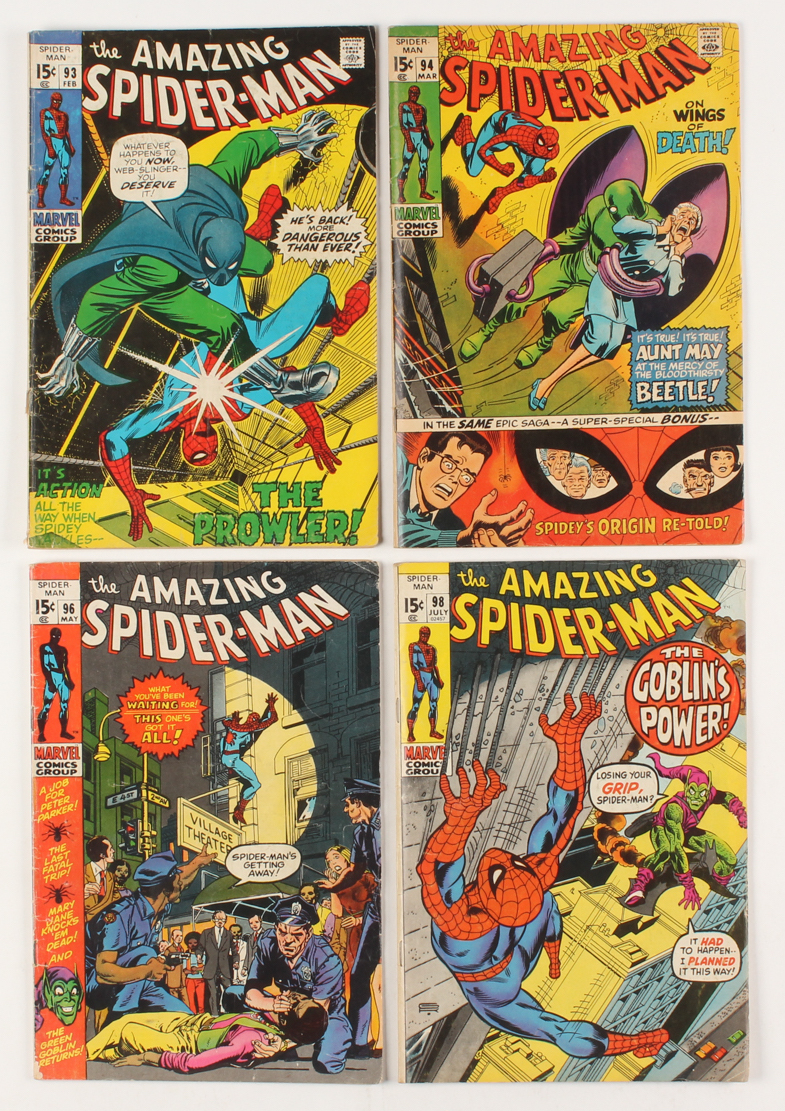 Lot of (4) 1971 "The Amazing Spider-Man" 1st Series Marvel Comic Books ...