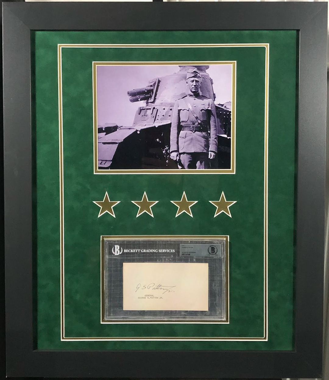 George S. Patton Signed 23x27 Custom Framed Cut Display (BGS ...