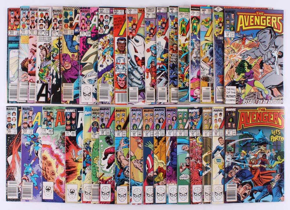 Lot of (34) 1973-89 "The Avengers" Issues #110-#311 Marvel Comic Books ...