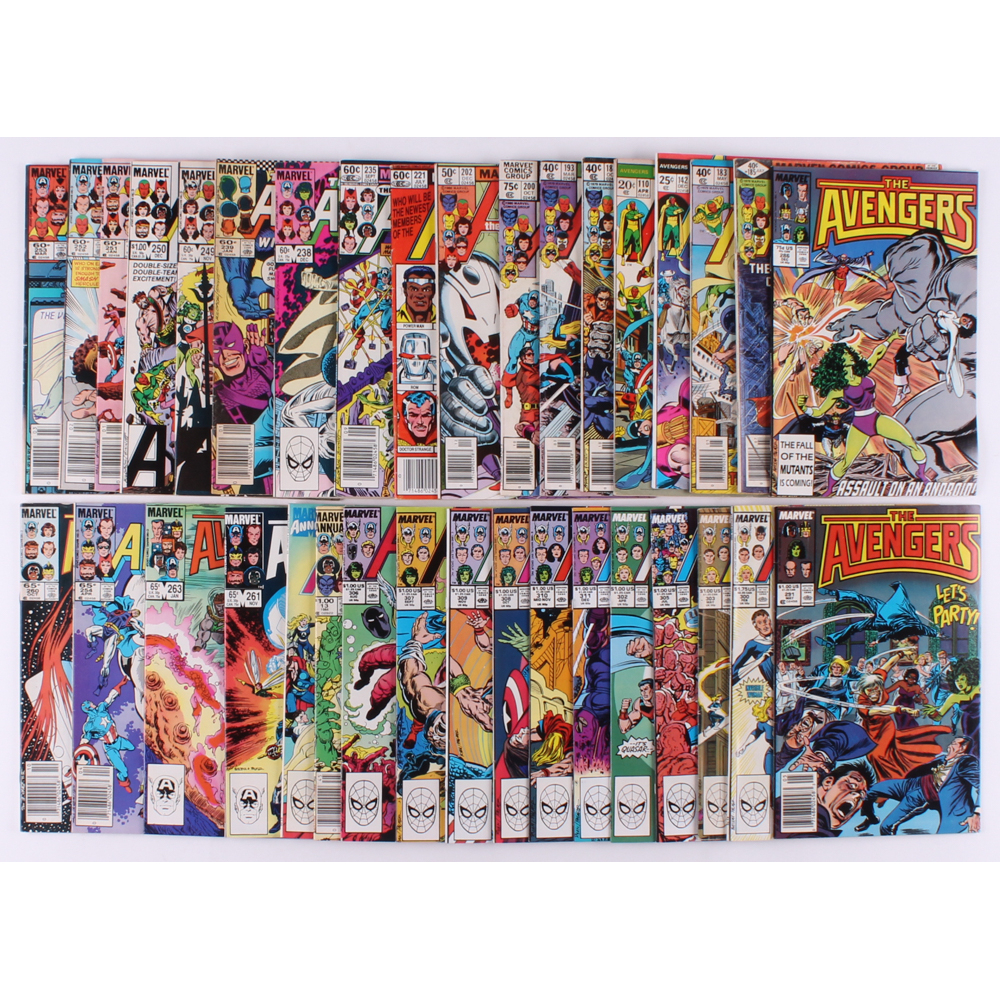Lot of (34) 1973-89 "The Avengers" Issues #110-#311 Marvel Comic Books ...
