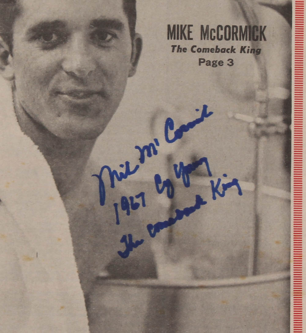Mike McCormick Signed Vintage 11.5x16 "The Sporting News" Newspaper ...